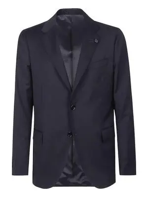 LARDINI Single Breasted Jacket - Blu