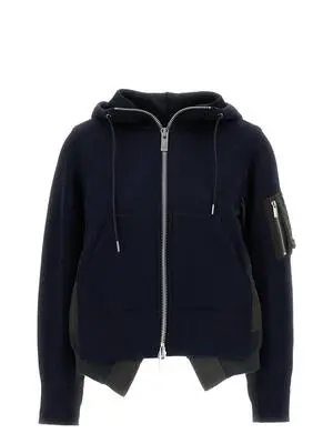 Sacai Long-sleeve Hoodie - Blue