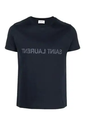 Saint Laurent Item O-neck Short-sleeved T-shirt - Black