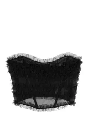 Alessandra Rich Stylish Crop Top - Black