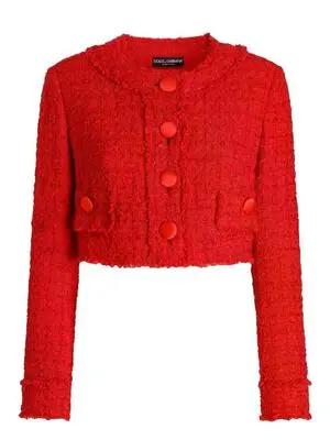 DOLCE & GABBANA Short Tweed Jacket