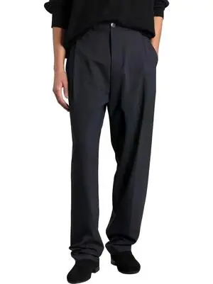 ANIPS Pleated Straight-leg Trousers - Blue