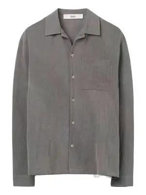 Séfr Everyday Textured-finish Shirt - Grey
