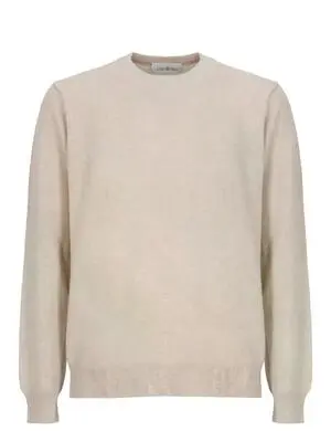 DELLA CIANA Crew-neck Ribbed-trims Sweatshirt - Neutrals