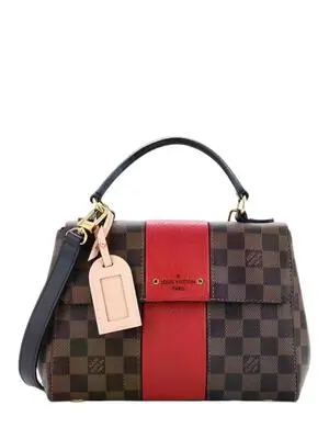 LOUIS VUITTON Bond Street Handbag Damier With Leather Bb Satchel Red