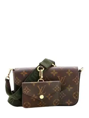 LOUIS VUITTON Felicie Strap & Go Handbag Monogram Canvas Crossbody Bag - Brown
