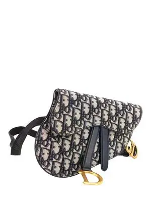 Dior Saddle Oblique Canvas Belt Bag - Blue