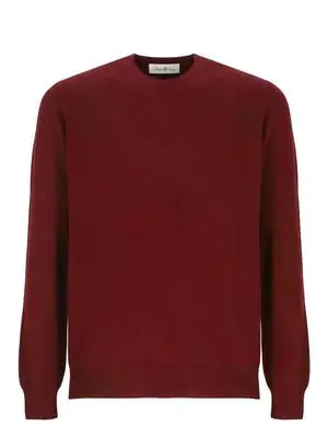 DELLA CIANA Crew-neck Ribbed-trim Sweater - Red