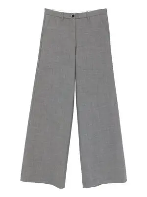 NINE:INTHE:MORNING Wide-leg Wool Trousers - Grey