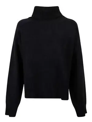 BEYOU Roll-neck Knitted Sweater - Blue