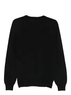 CENERE GB Crew-neck Long-sleeved Sweater - Black