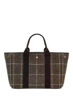 Rue De Verneuil Small Traversée Check Tote Bag - Brown