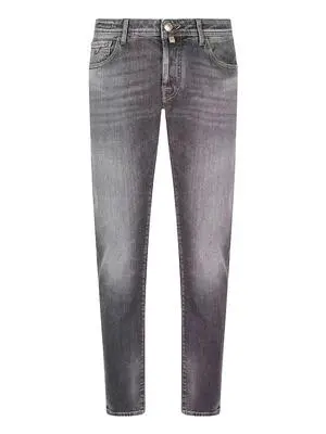 JACOB COHЁN Nick Washed-effect Logo-patch Jeans - Grey