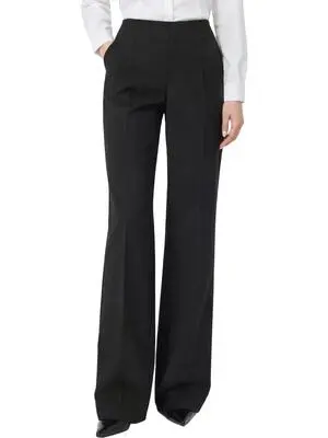 Max Mara Pressed-crease Tailored Trousers - Black