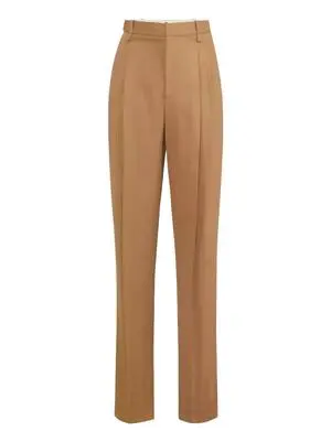 Elisabetta Franchi Flowing Gabardine Trousers - Neutrals