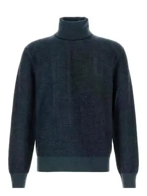 Brioni Ribbed-knit Roll-neck Sweater - Blue