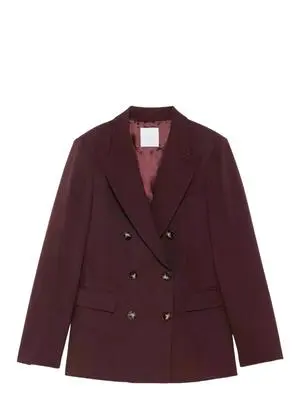 CENERE GB Double-breasted Peak-lapel Blazer - Red