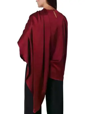 Source Unknown Koa Draped Blouse Red