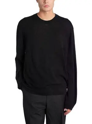 ANIPS Crew-neck Ribbed-trim Sweater - Black