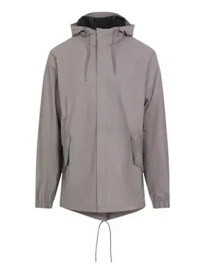 Rains Drawstring-hood Fishtail Jacket - Grey