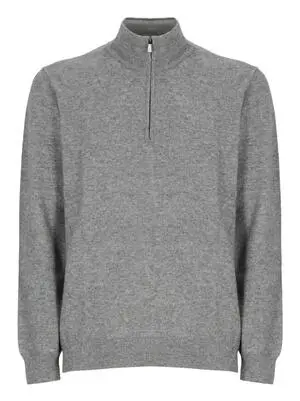 DELLA CIANA Quarter-zip Sweater - Grey