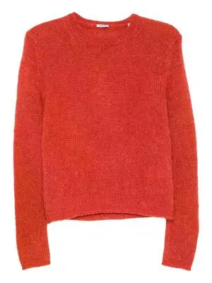 Aspesi Ribbed Mohair-blend Sweater Orange