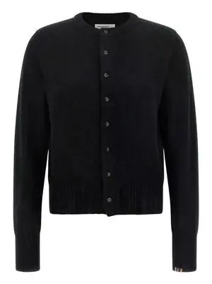 Extreme Cashmere N°435 Little Lamb Ribbed-trim Cardigan - Black