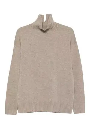 Seventy High-neck Knitted Sweater - Neutrals