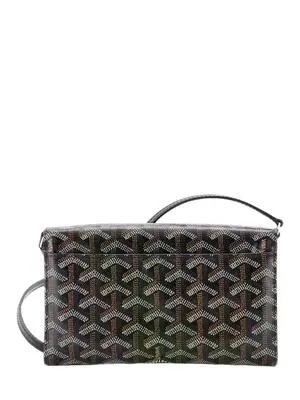 Goyard Varenne Continental Wallet With Strap Coated Canvas Crossbody Bag - Black