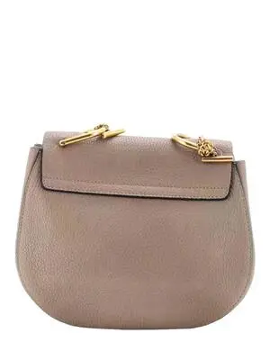 Chloé Drew Leather Small Crossbody Bag Grey