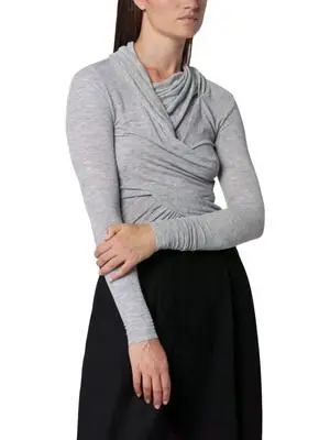 Source Unknown Folgore Asymmetric-draped Blouse - Grey