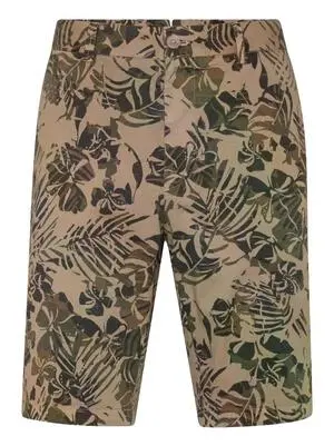 BILLIONAIRE Double B Palm-print Shorts Neutrals