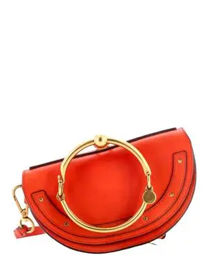 Chloé Nile Leather Mini Crossbody Bag Orange