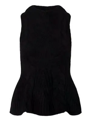 Liu Jo Cable Knit Top - Black