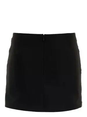 DES_PHEMMES Crystal-embellished Gabardine Skirt - Black
