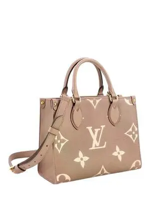 LOUIS VUITTON Onthego Bicolor Monogram Empreinte Giant Pm Tote Bag - Neutrals