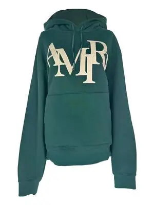 Amiri Logo-appliqué Hoodie - Green