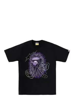 A BATHING APE Firework Ape Head T-shirt - Black