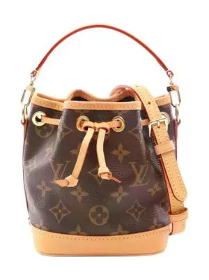 LOUIS VUITTON 2021-2026 Monogram Nano Noe Bucket Bag - Brown
