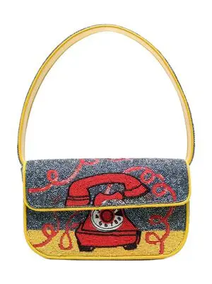 STAUD Tommy Hotline Bead-embellished Shoulder Bag