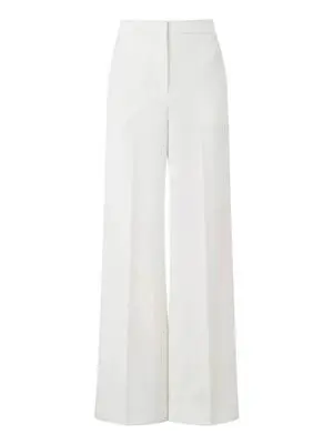 GEMY MAALOUF Pressed-crease Wide-leg Trousers - White