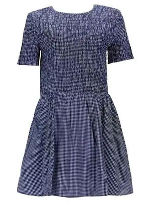 Baum Und Pferdgarten Assandra Gingham Smocked Mini Dress - Blue