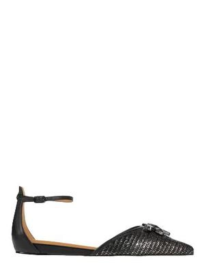 APEPAZZA Ballet Flats Size Leather, Textile Fibers - Black