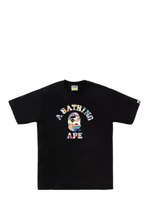A BATHING APE Art Camo College T-shirt - Black