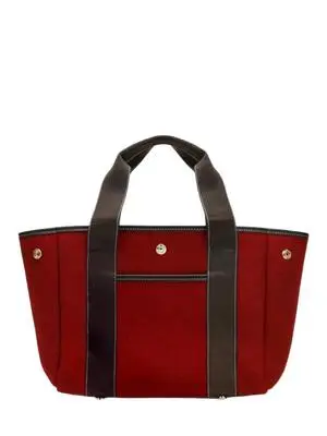 Rue De Verneuil Small Traversée Leather-trim Tote Bag - Red