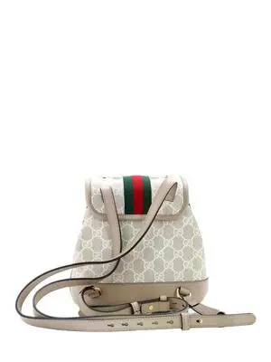 Gucci Ophidia Flap Gg Coated Canvas Mini Backpack - Neutrals