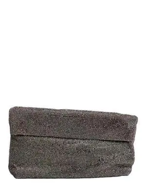 TWENTY FOURHAITCH Varadero Crystal-embellished Clutch Bag - Grey