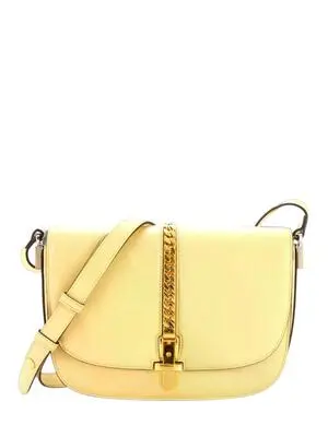 Gucci Sylvie 1969 Shoulder Bag Leather Small Crossbody Bag - Yellow