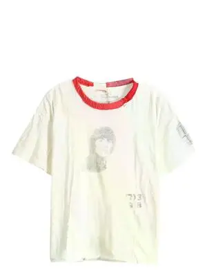 SAITOS Harrison Ghost Distressed T-shirt - Neutrals