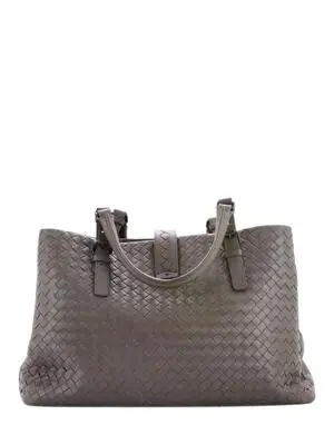 Bottega Veneta Roma Bag Intrecciato Nappa Medium Tote Bag Grey